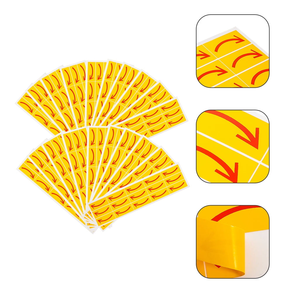 WEAVILUX 20Pack Yellow Arrow Sticker for Safety Warning in Offices and ...
