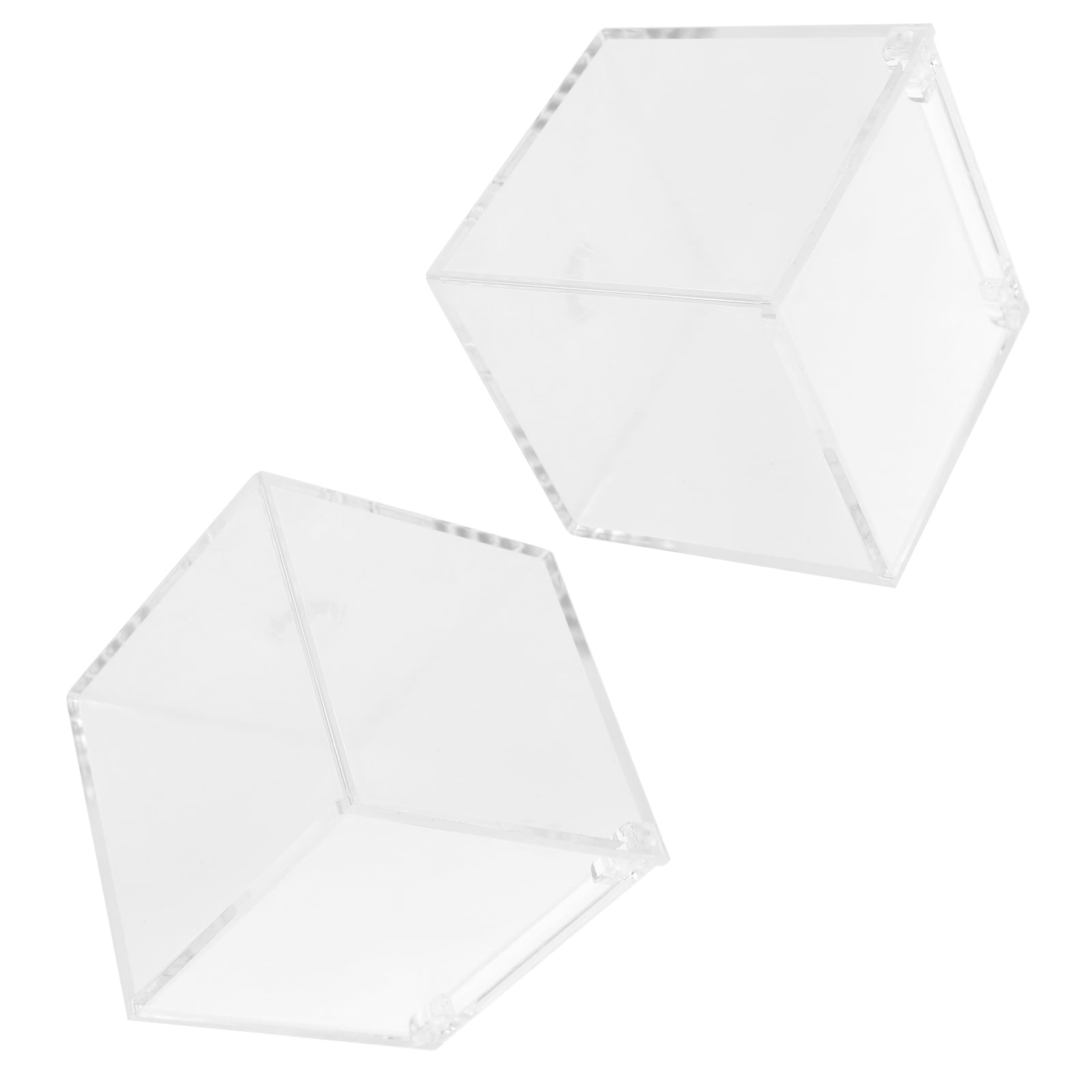 WEAVILUX 2Pcs Figurine Box Display Acrylic Storage Case for DIY Micro ...