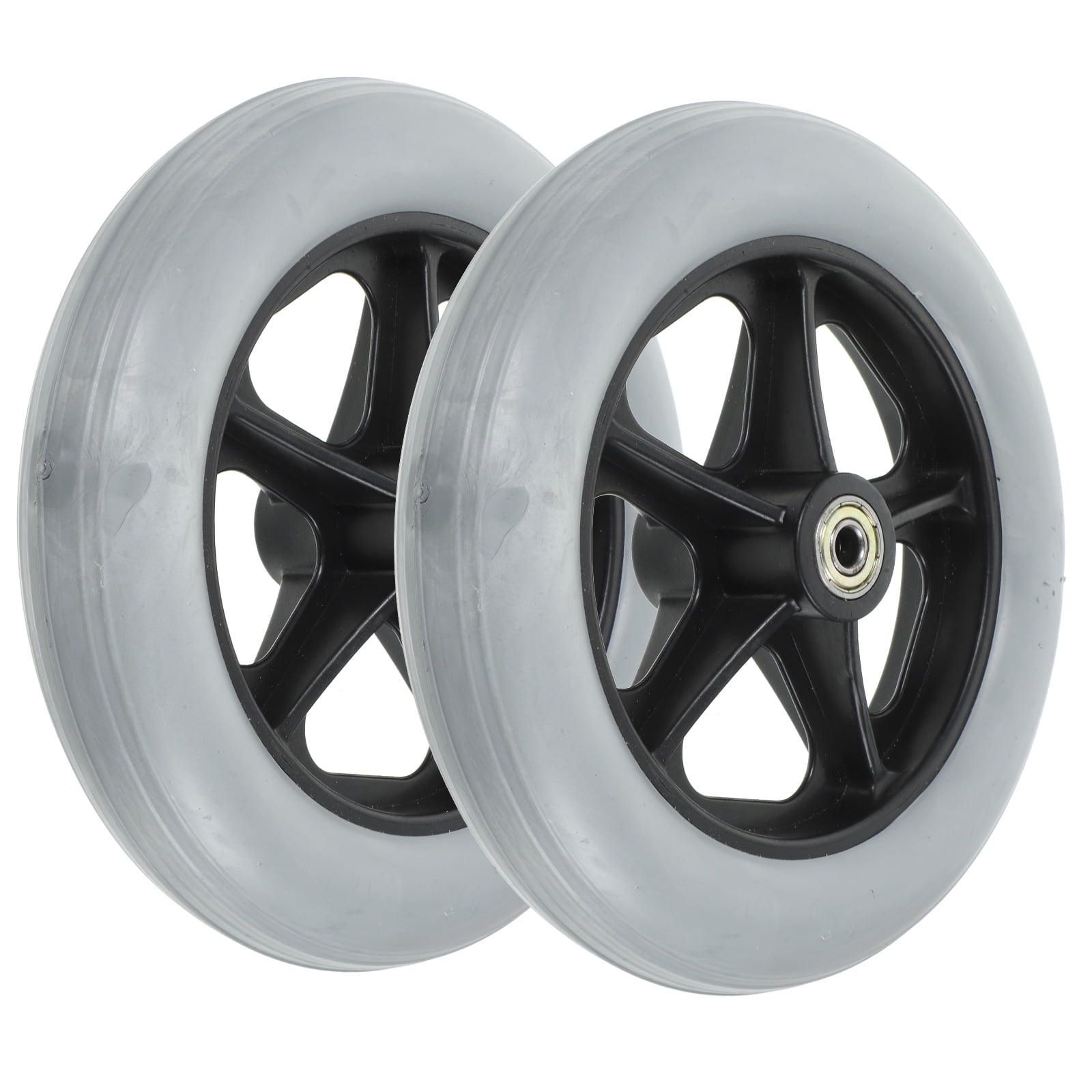 WEAVILUX replacement wheelchair parts Wheelchair Wheels Rubber Grey ...