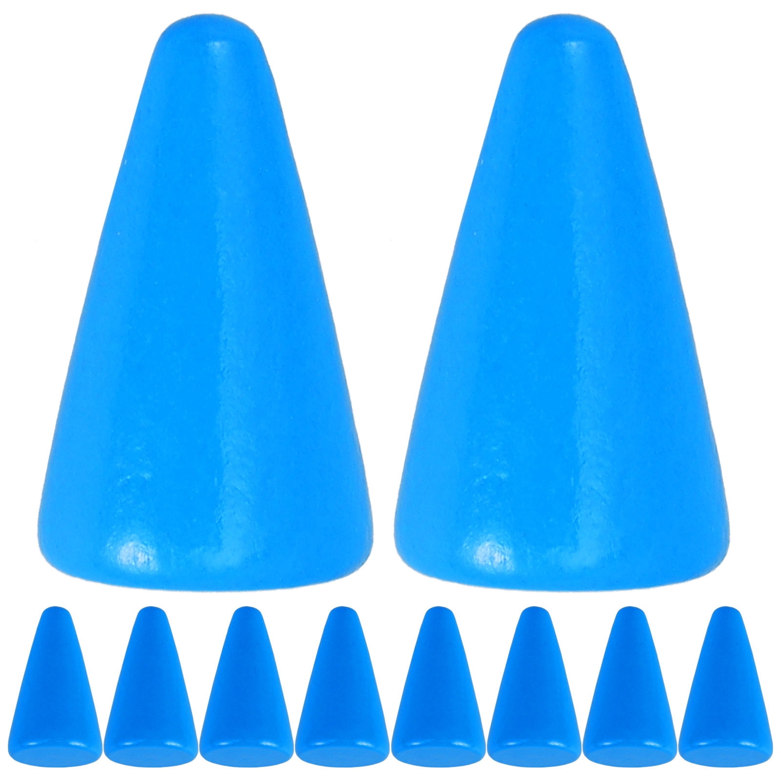 WEAVILUX 30Pack Blue Cone-Shaped Chess Pieces From Wood For Portable ...