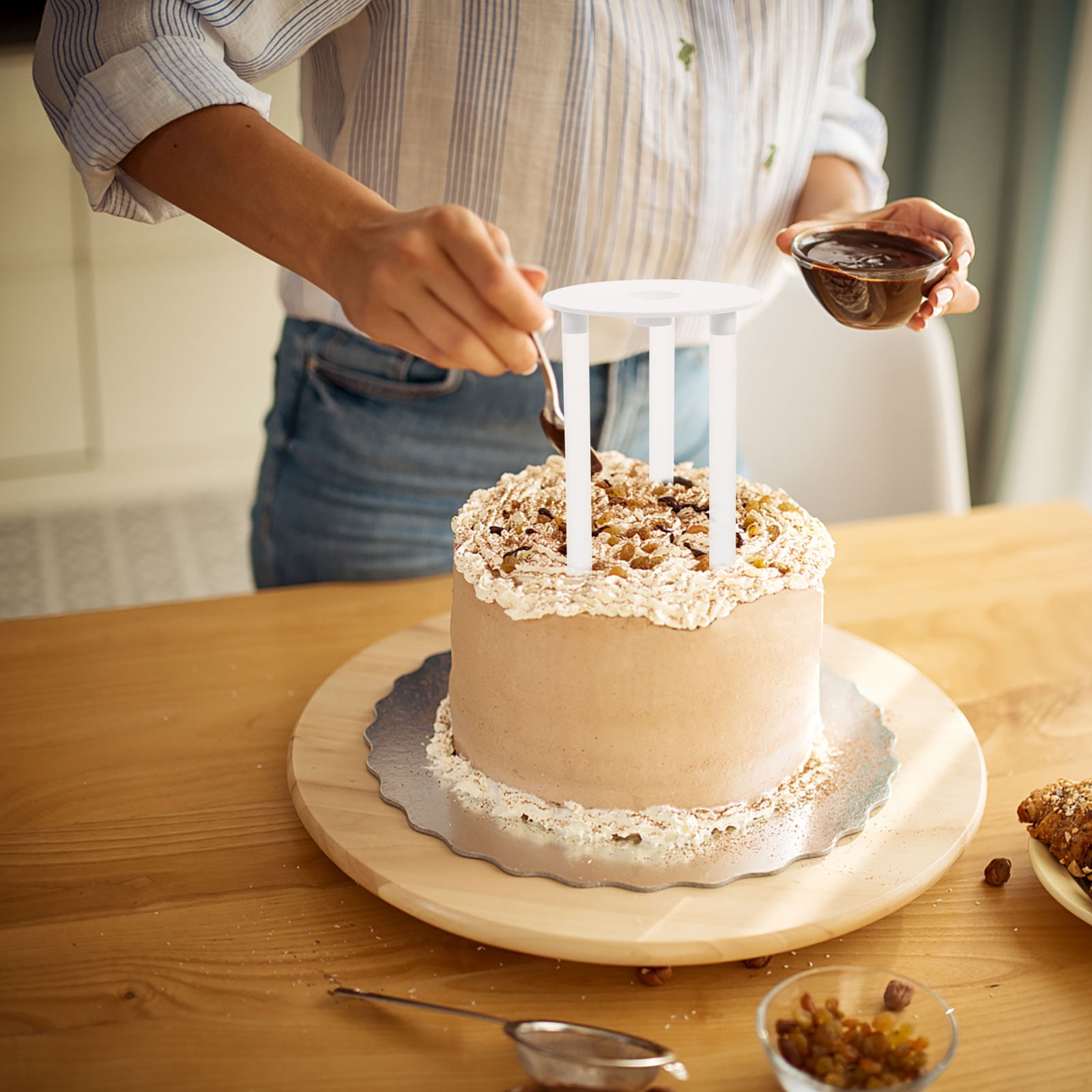 WEAVILUX 4 Sets Plastic Pasteles Suitable for Layered Cake Making ...