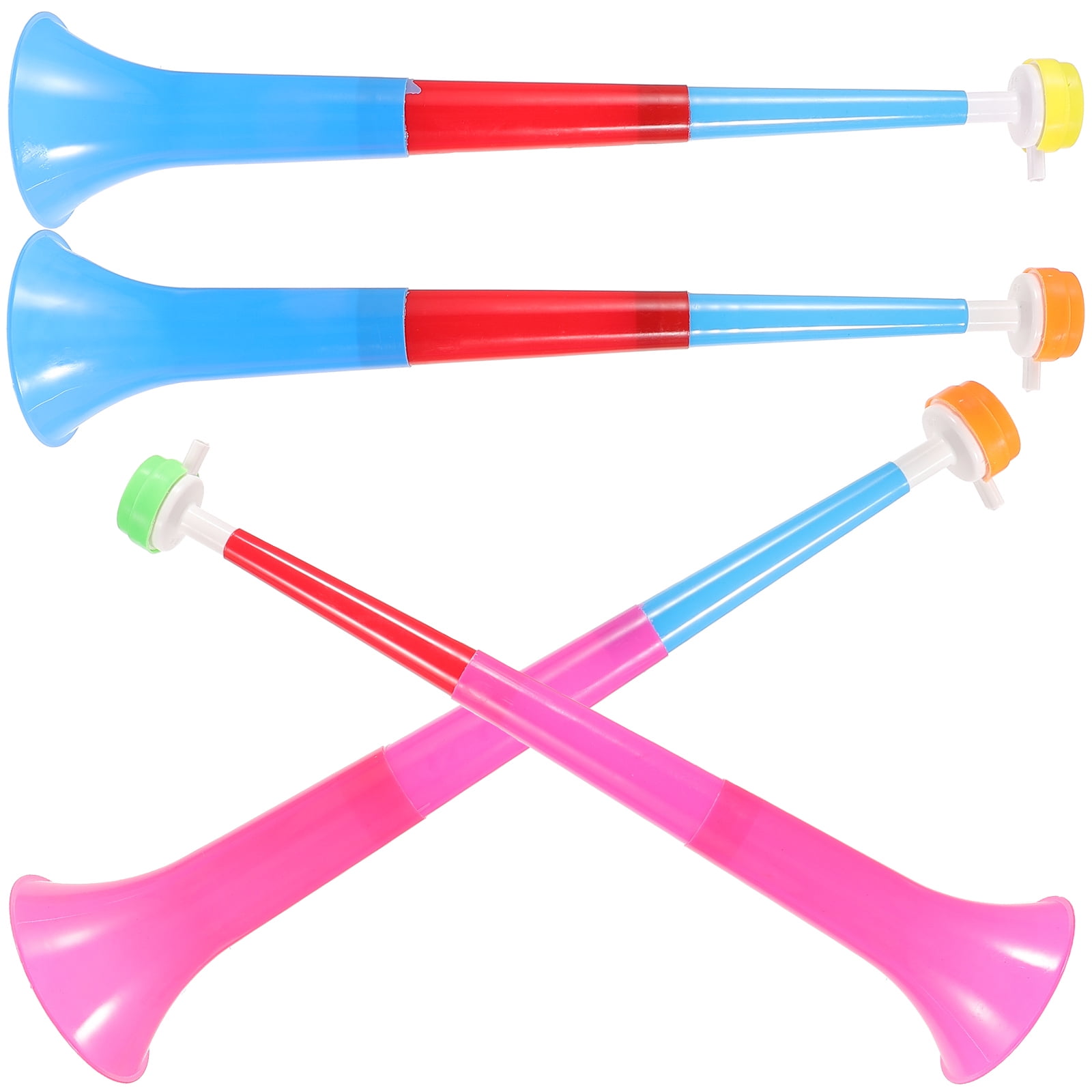 WEAVILUX 4Pcs Party Noisemakers Assorted Colors Sports Game Cheer Horns ...