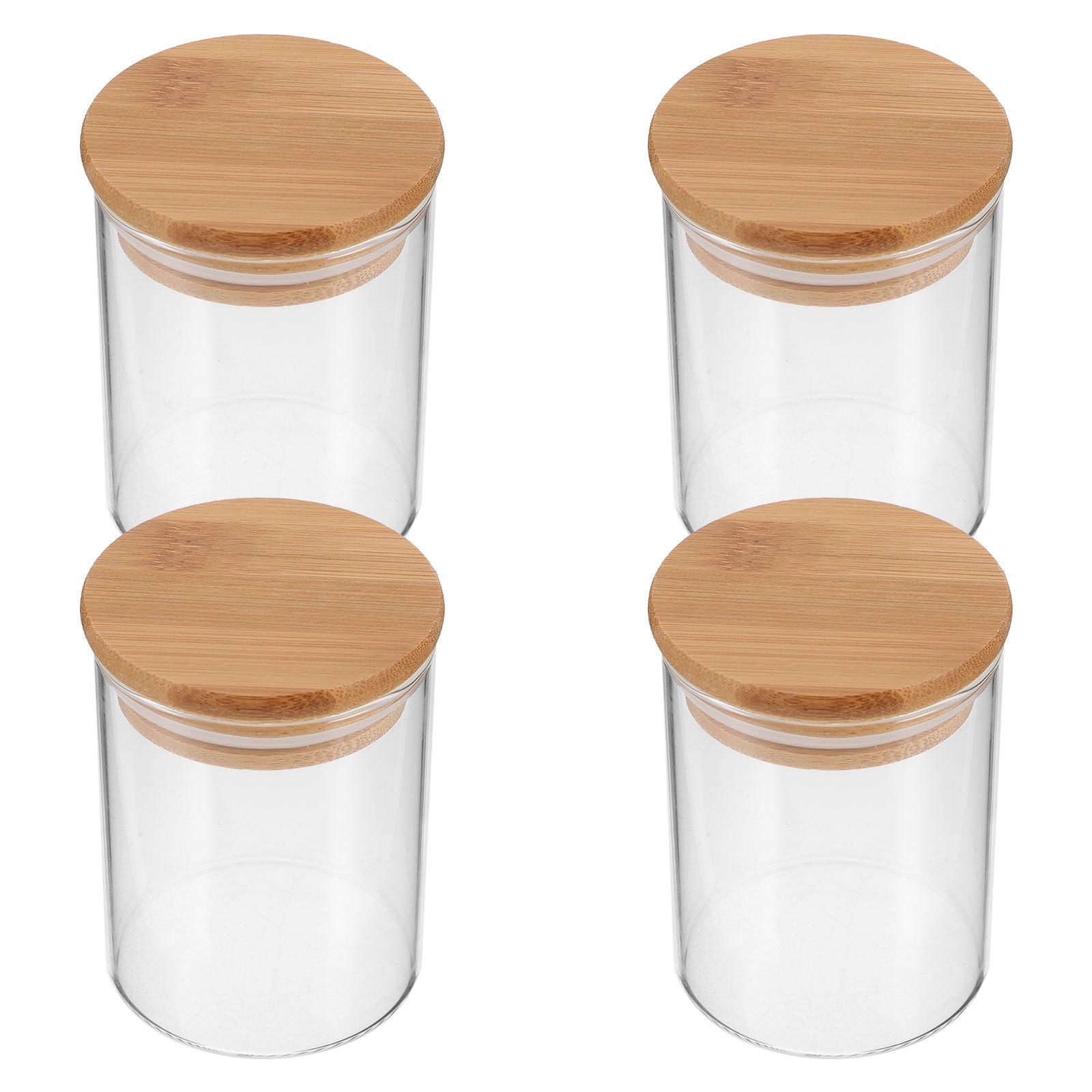 WEAVILUX 4Pcs Glass Canisters Kitchen Canister Set Assorted Color ...