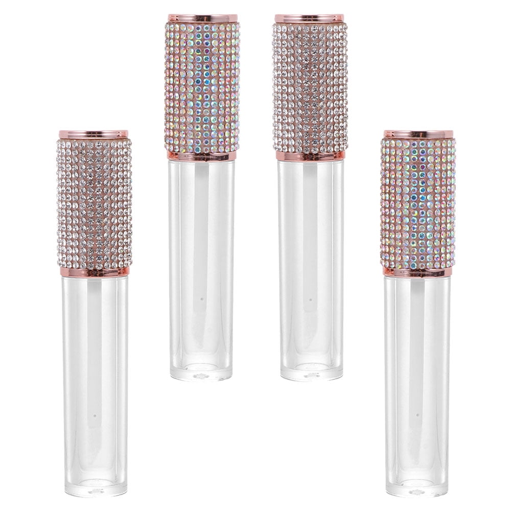 WEAVILUX 4Pcs Portable Lip Gloss Diy Tube Abs Assorted Color For Women Diy Enthusiasts Travel ...