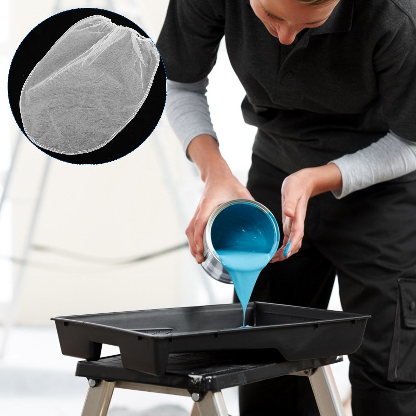 WEAVILUX 5Pcs Fine Mesh Bag Paint Strainer Bags for Liquid Filtration ...