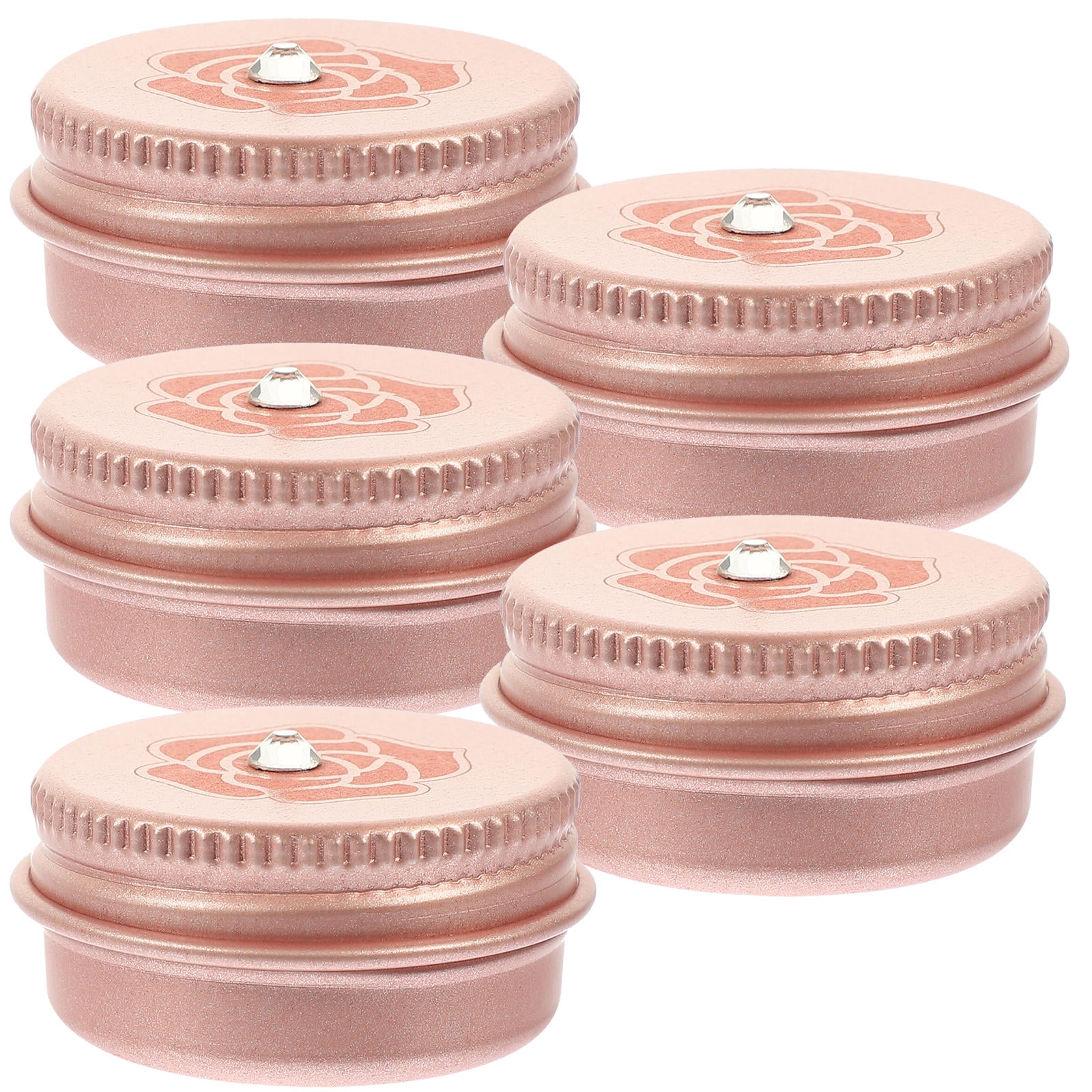 WEAVILUX 5Pcs Small Round Tins with Lids Aluminum Travel Container for ...