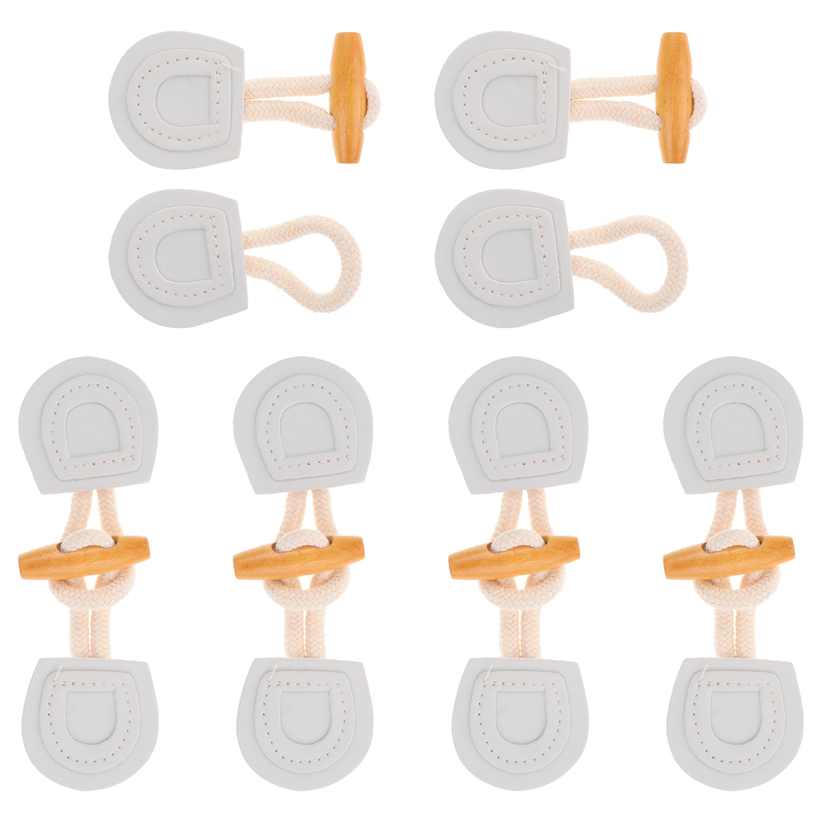 WEAVILUX 6 Pairs Oval Clothing Belt Buckles Light Grey Synthetic ...