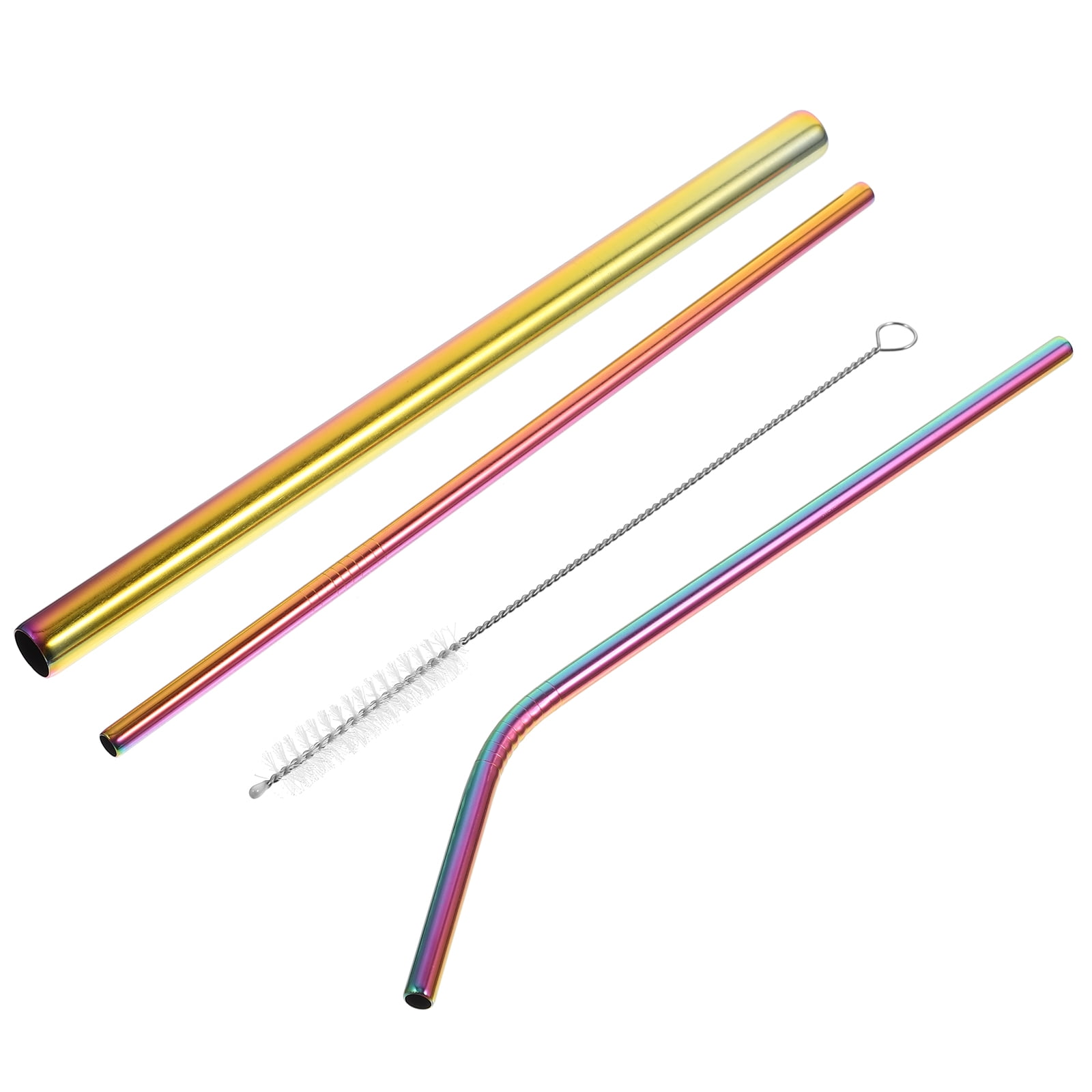 WEAVILUX 6 Straws Reusable Drinking Straws Assorted Color Plastic No ...