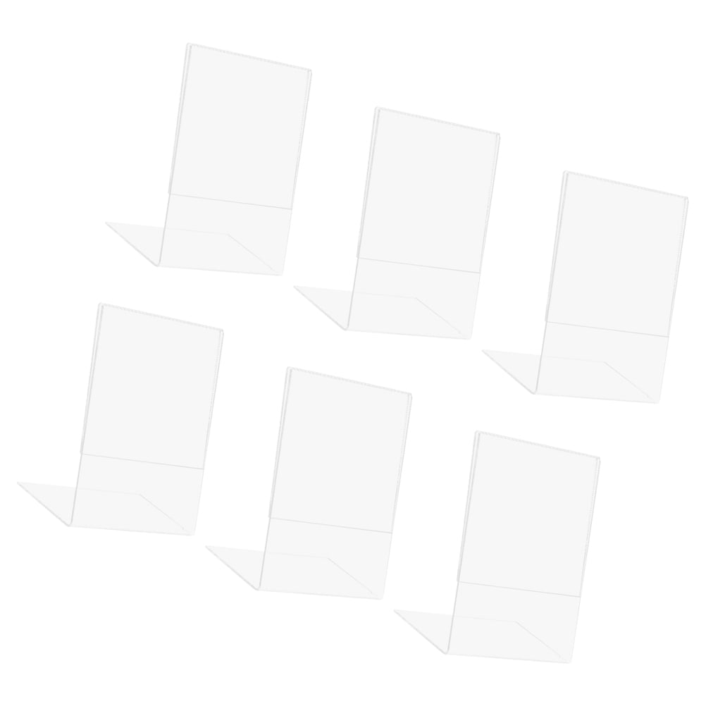 WEAVILUX 6Pcs Clear Picture Frames Acrylic Transparent Table Stands for Signs - Walmart.com