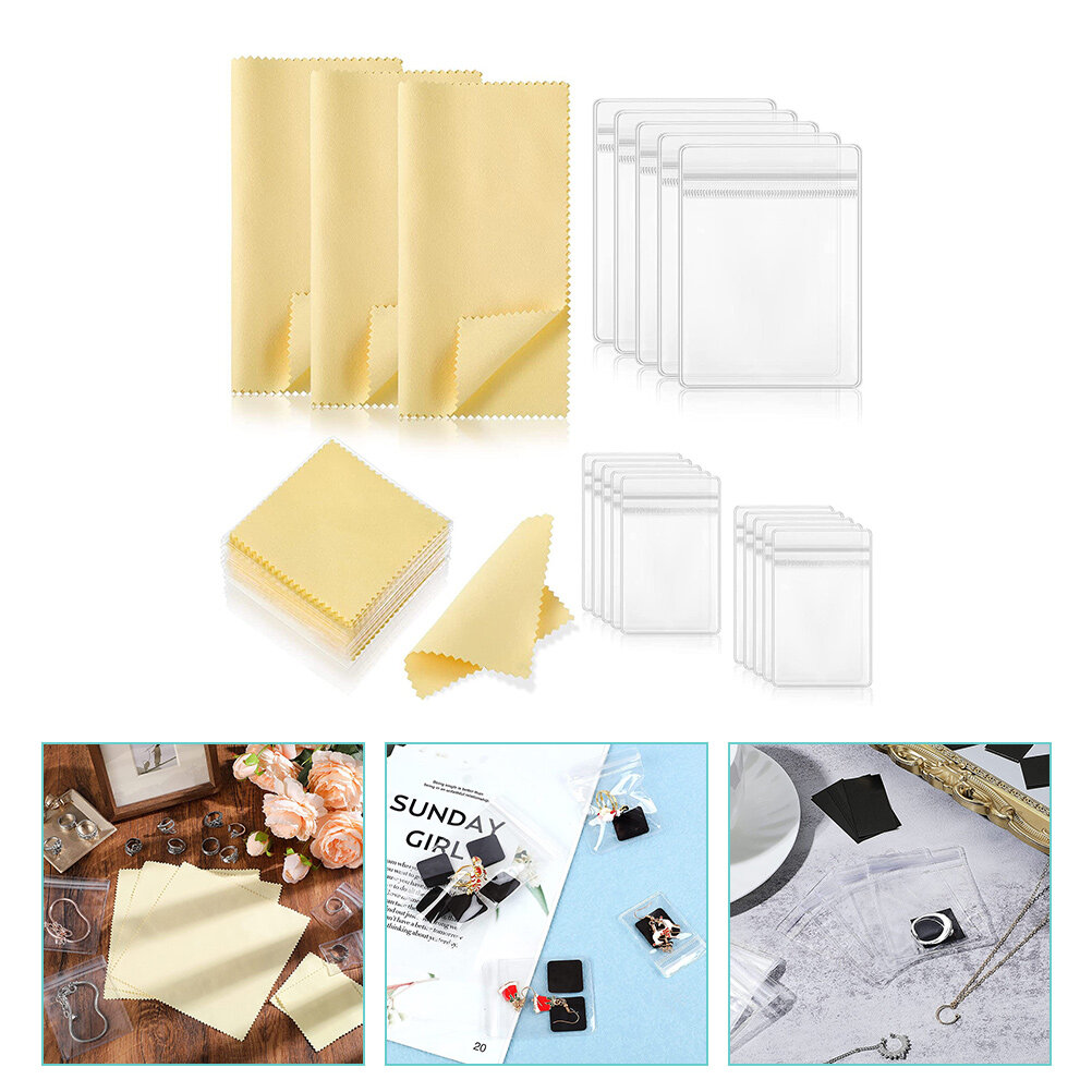 WEAVILUX 73Pcs Small Clear Plastic Bags for Jewelry and Small Items ...