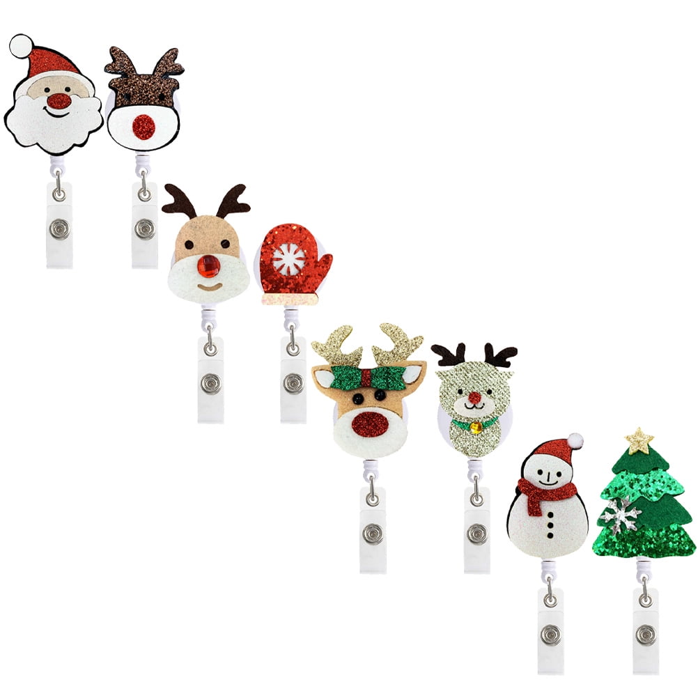 WEAVILUX Holiday Themed Retractable Badge Reels for Conferences ...