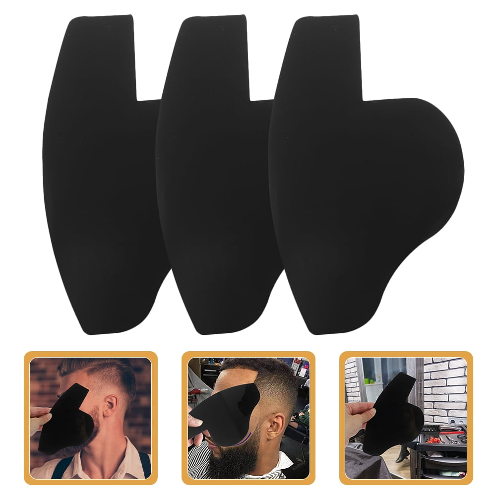 WEAVILUX Beard Shaper For Men 3Set Rectangle Black PVC For Men Home ...