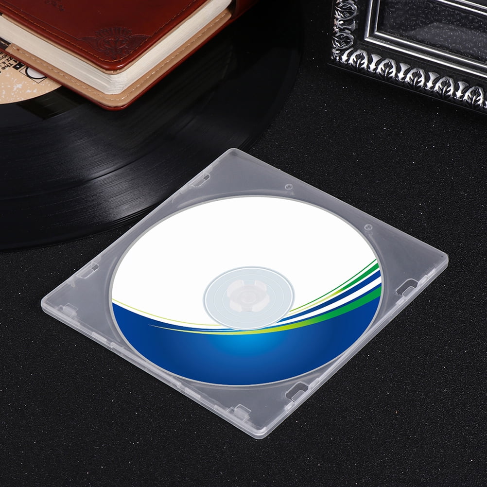 WEAVILUX Clear Single CD Case Storage 20Pcs White Plastic 12.90X12.60X0 ...