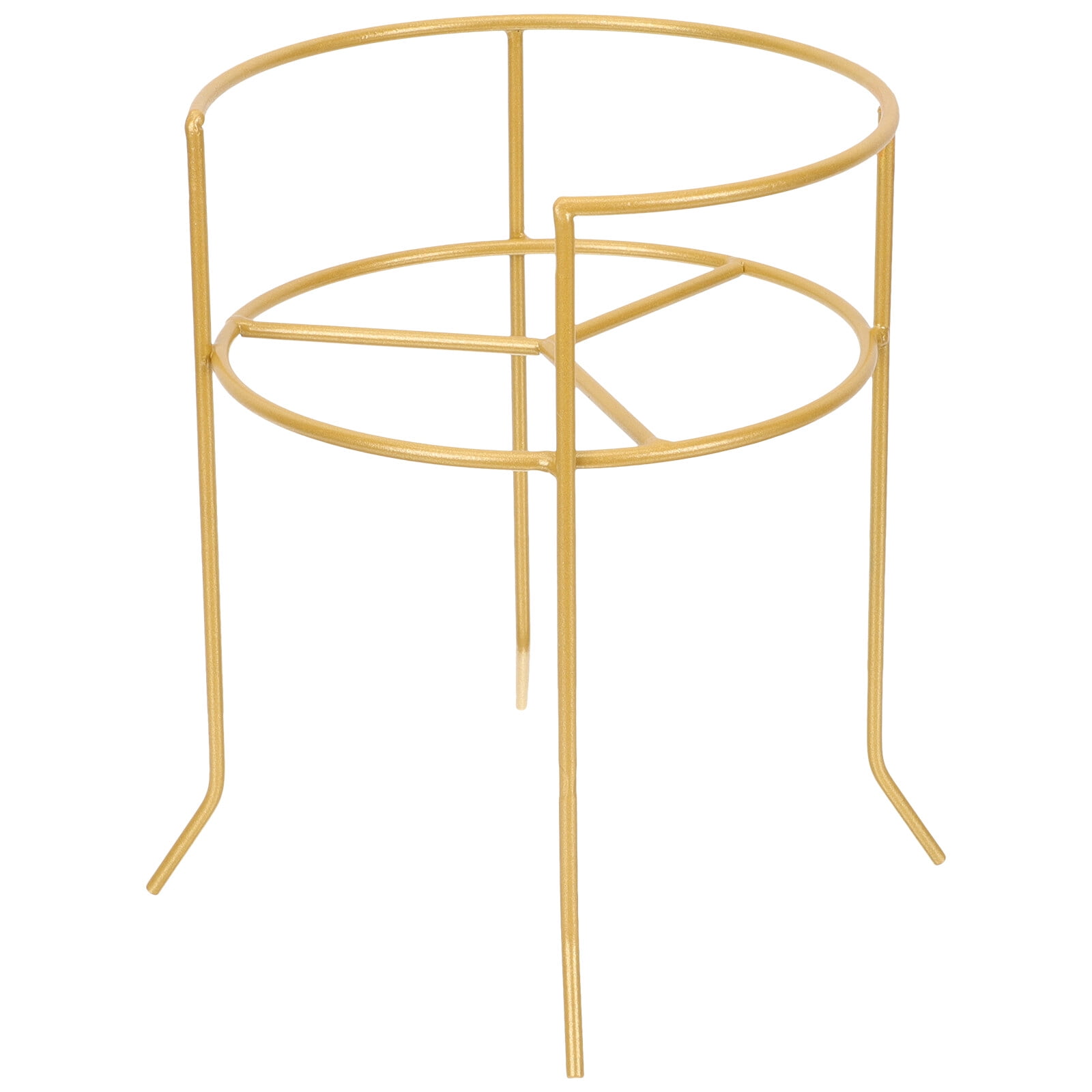 WEAVILUX Round Iron Beverage Stand Golden Stable Holding for Home Bar ...