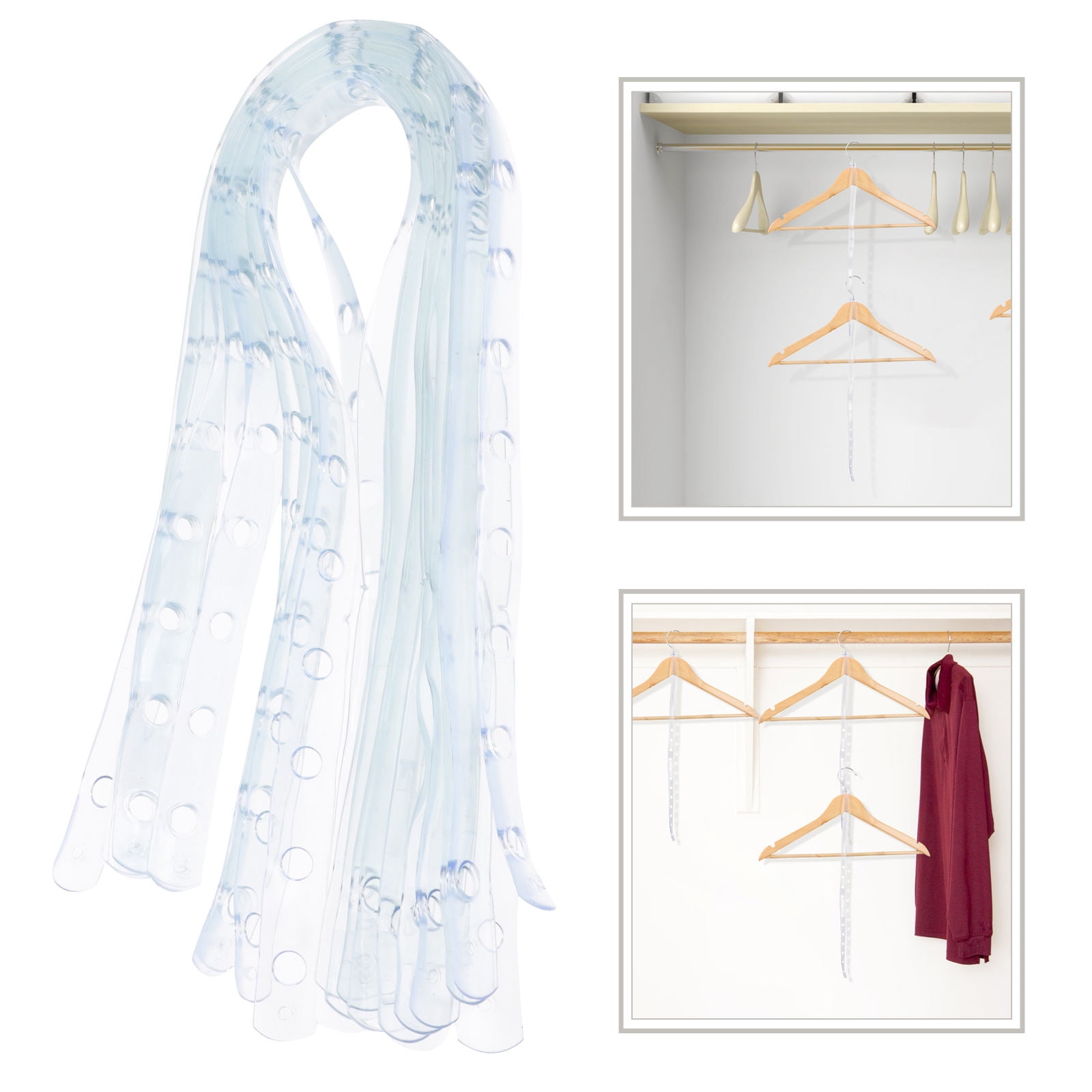 WEAVILUX Hanger Strips for Outfit 20Pack Multi Functional Space Saving ...