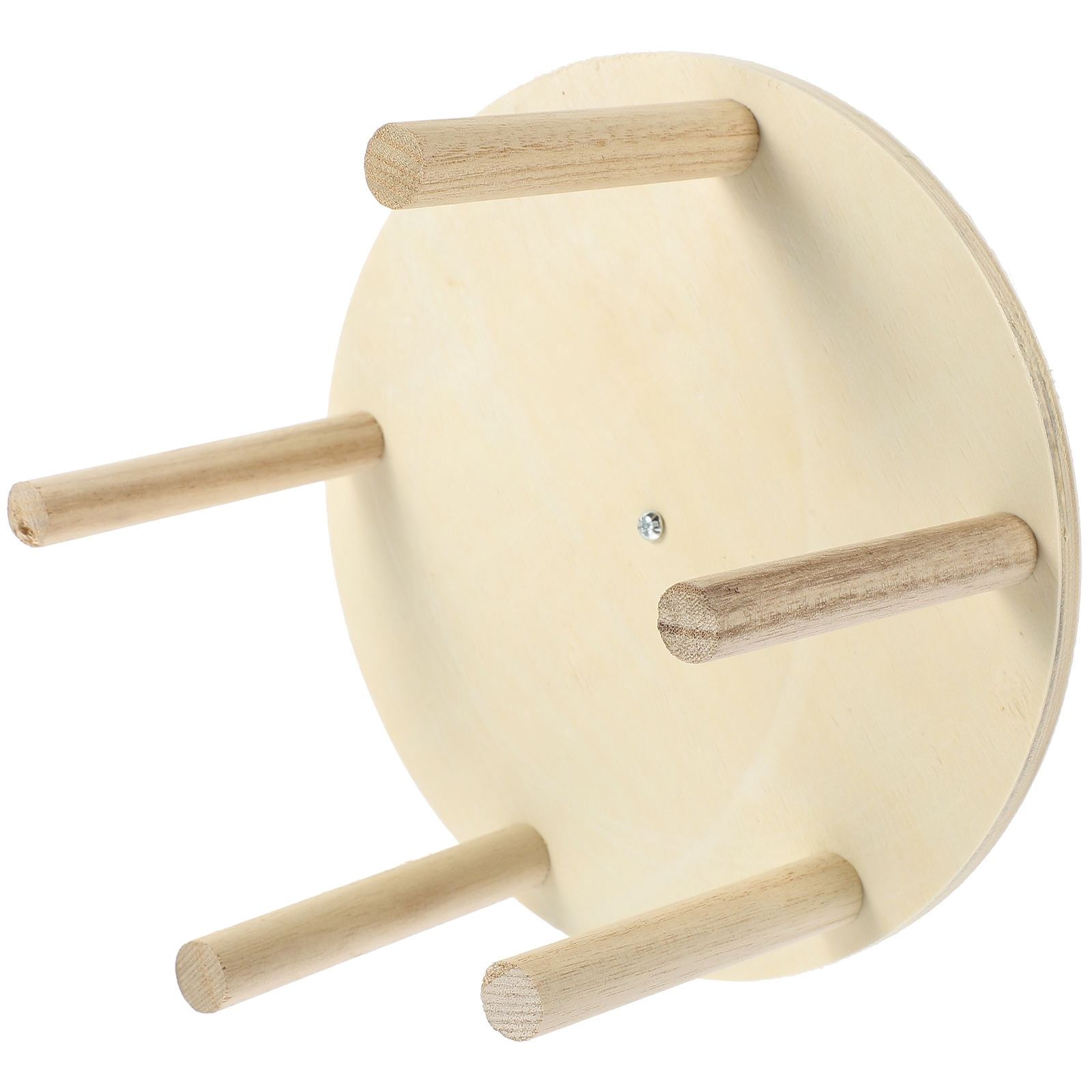 WEAVILUX Khaki Wood Parrot Perch Wheel Toy 1 Birds Parakeets Chewable ...