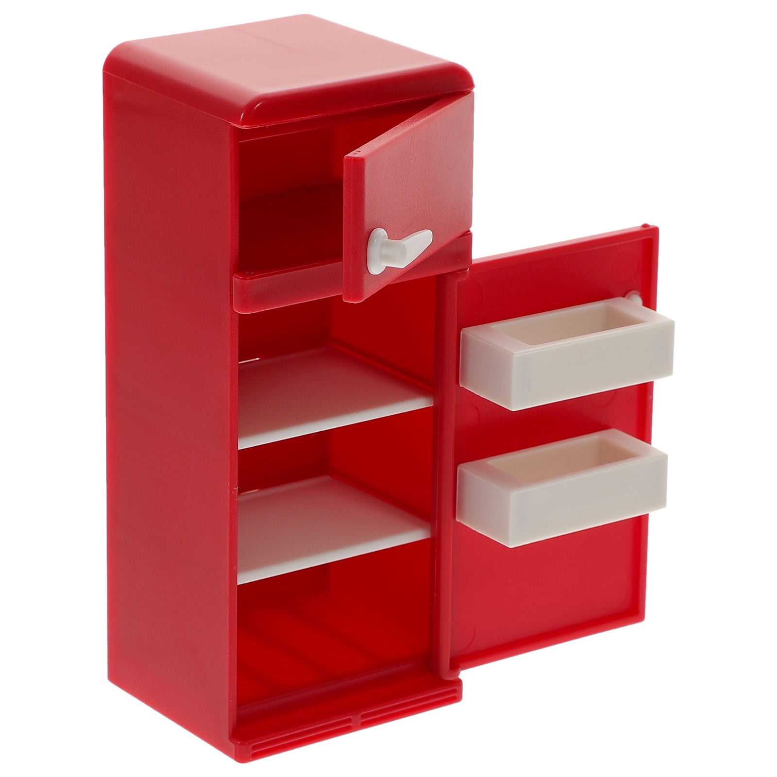 WEAVILUX Miniature Fridge Dollhouse Miniature House Accessories for ...