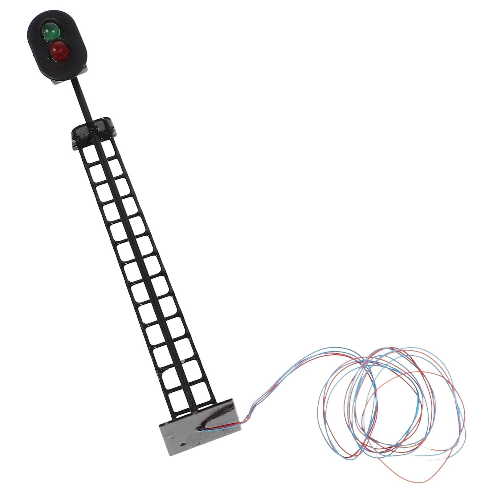 WEAVILUX Realistic Railroad Signal Light Model Black Plastic for Train ...