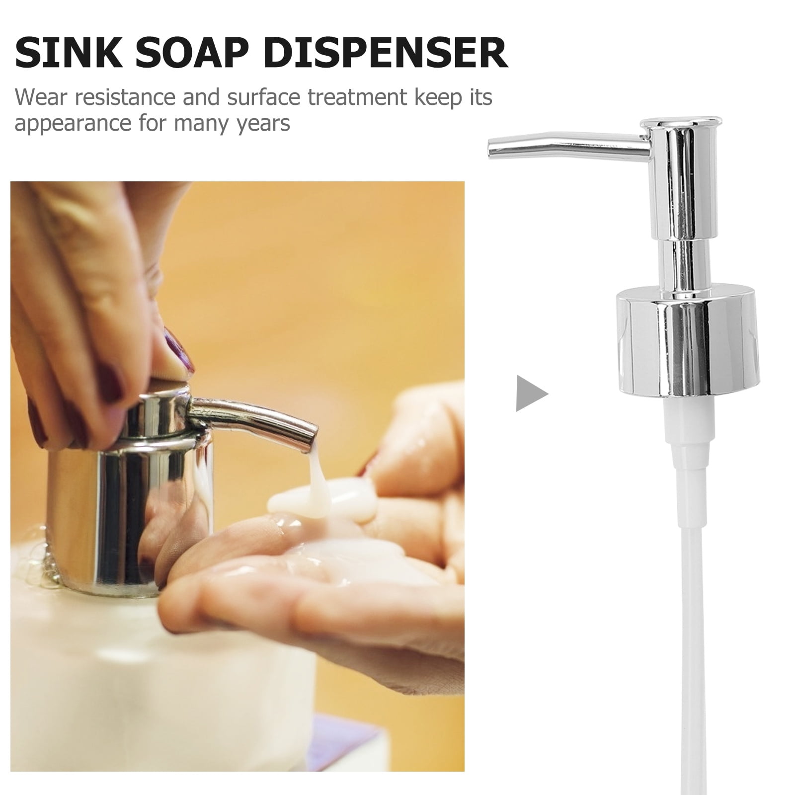 WEAVILUX Silver Cylindrical 8Pack Bottle Foams Pumps Abs Material ...