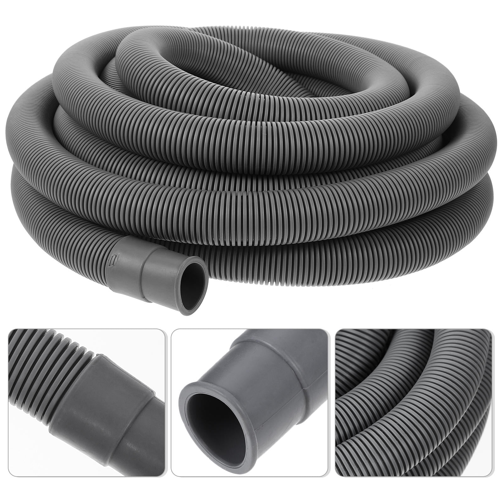 WEAVILUX Washing Machine Drain Hose 1 Set 197in Grey Plastic for ...