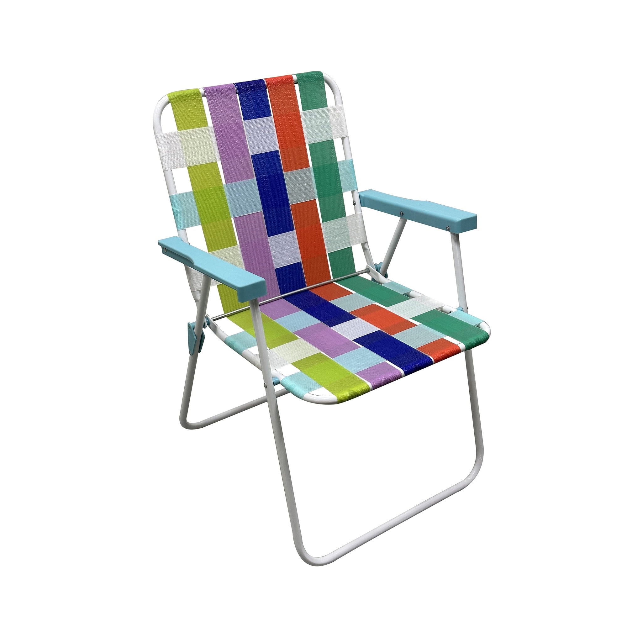 Mainstays Folding Beach Web Fabric Chair, Multicolor - Walmart.com