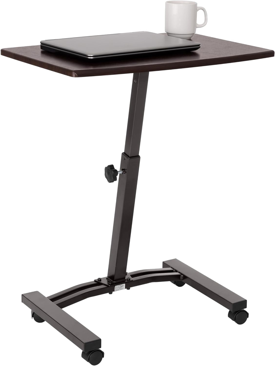 WEB162 Mobile Laptop Computer Desk Cart Height-Adjustable from 20.5" to ...