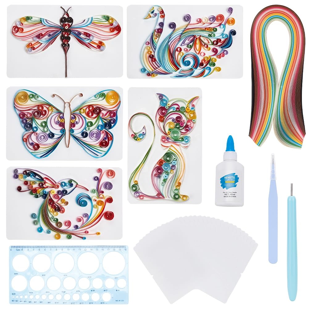 WEBEEDY 20 SetsTRDN Paper Quilling Kits for Beginners DIY Quilling Card ...