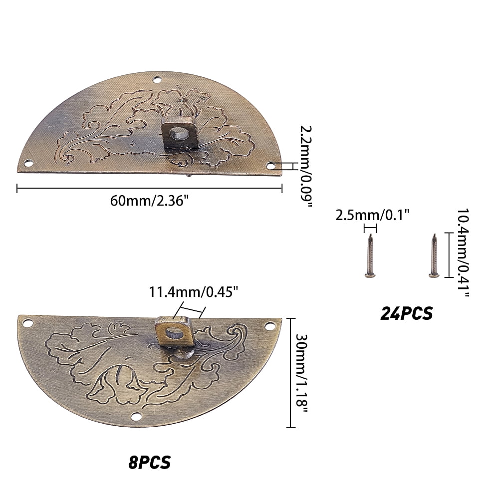 WEBEEDY Iron Clasp with Screws Wooden Box Accessories Antique Bronze ...