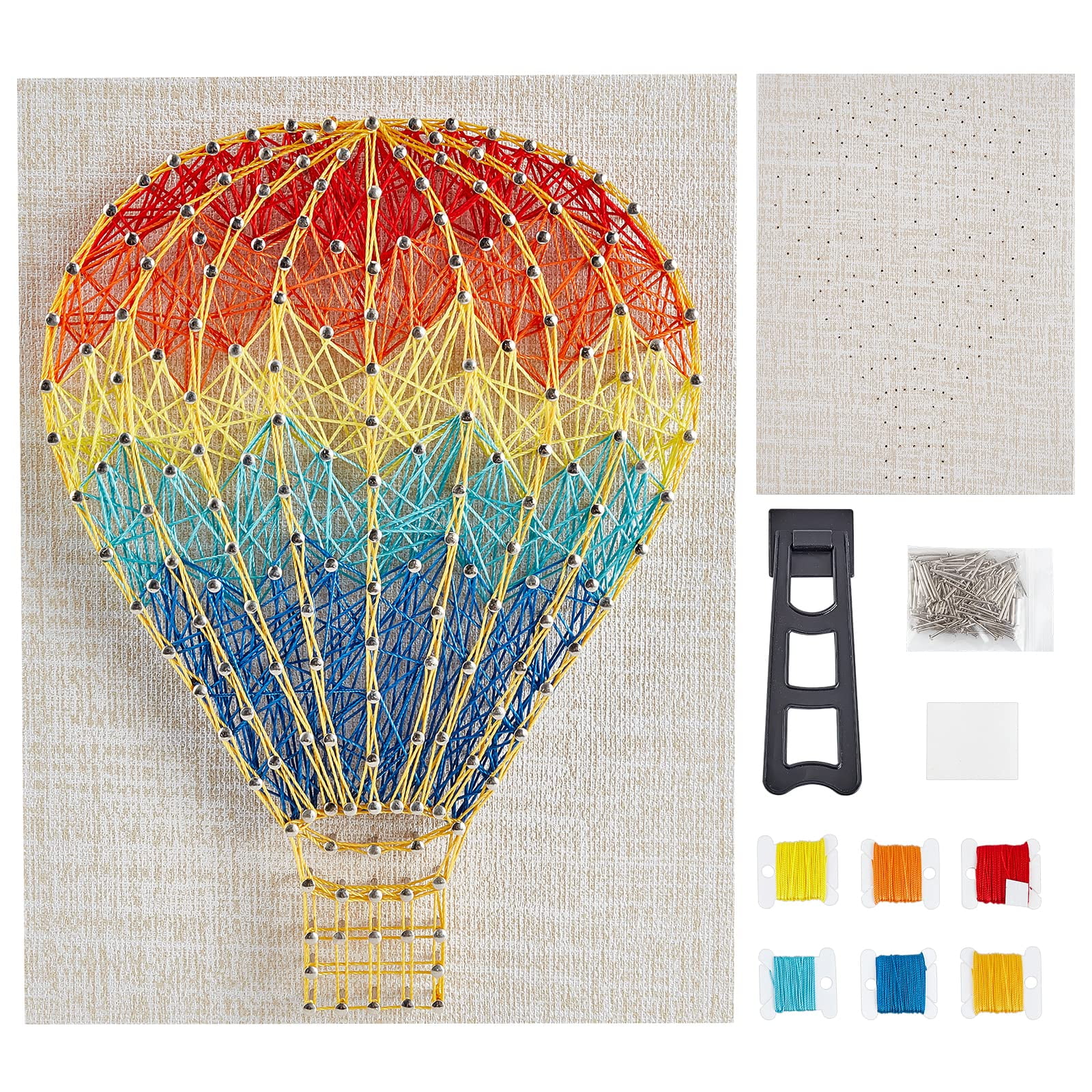 WEBEEDY String ArtTRDN Crafts Kit for Beginner Adults 3D Handmade Hot Air Balloon DIY String Art ...