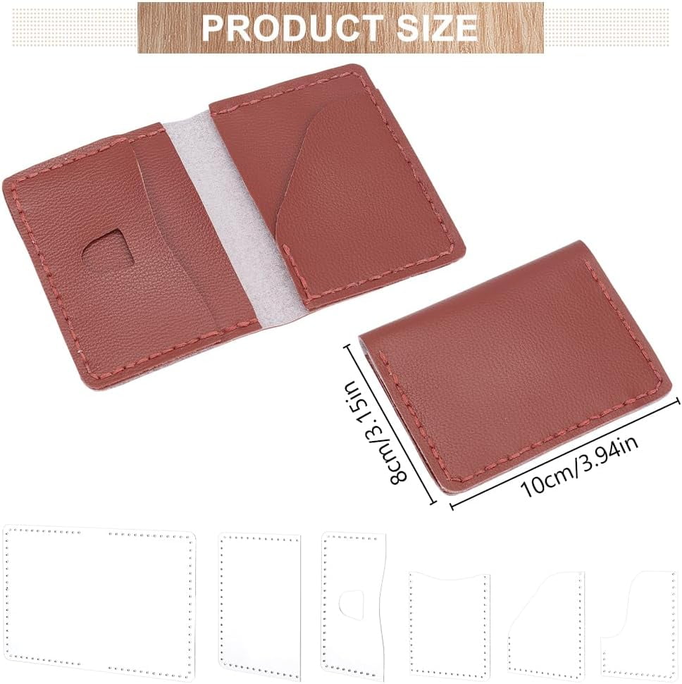 WEBEEDY Wallet Acrylic Template Set Acrylic Leather Pattern Wallet ...