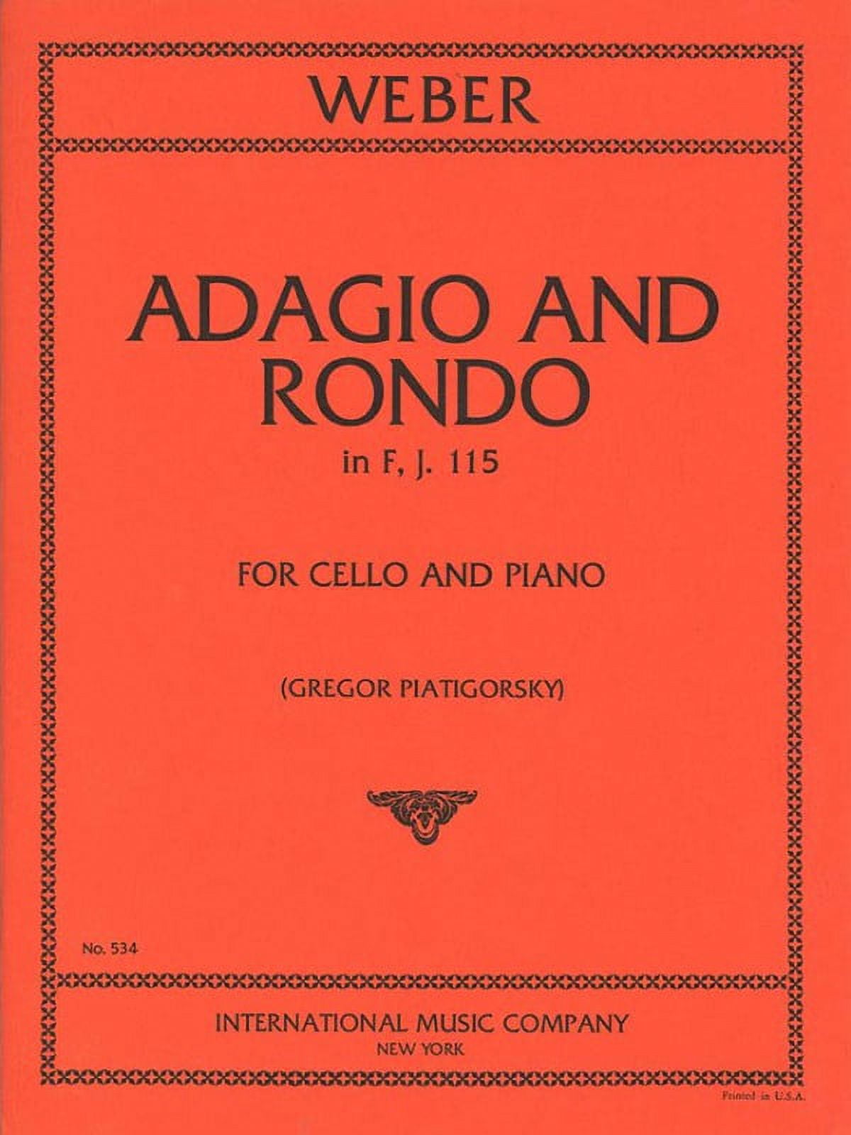 WEBER - Adagio y Rondo para Violoncello y Piano (Piatigorsky) | C # 534 ...