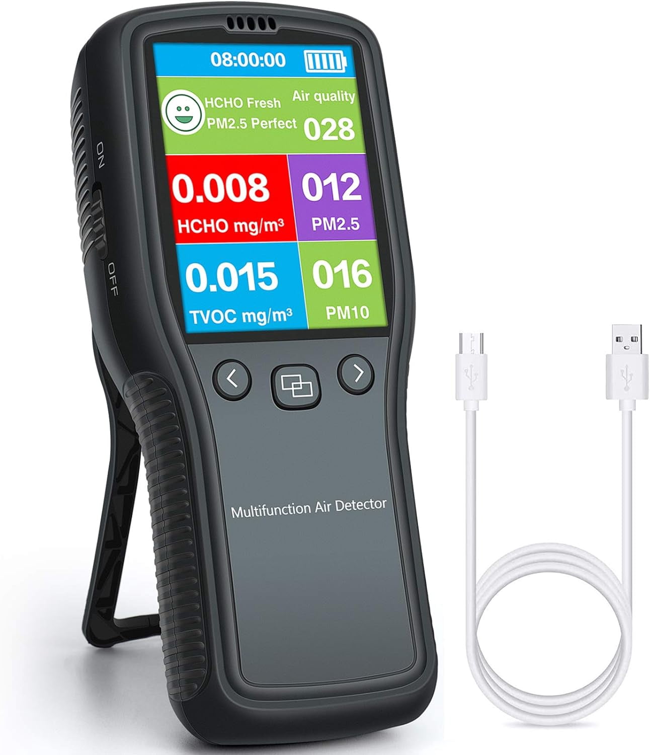 WEBEST Air Quality Monitor - Professional Air Quality Detector, 5 in 1 ...