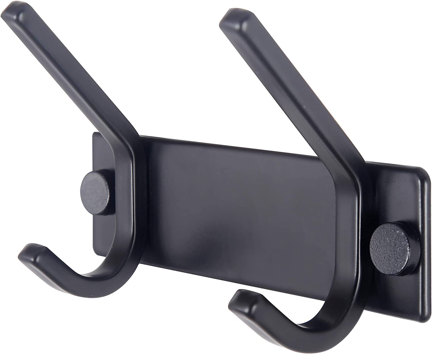 WEBI Premium Steel 2-Hook Coat Rack, Heavy Duty Metal Hook Rail, Wall ...