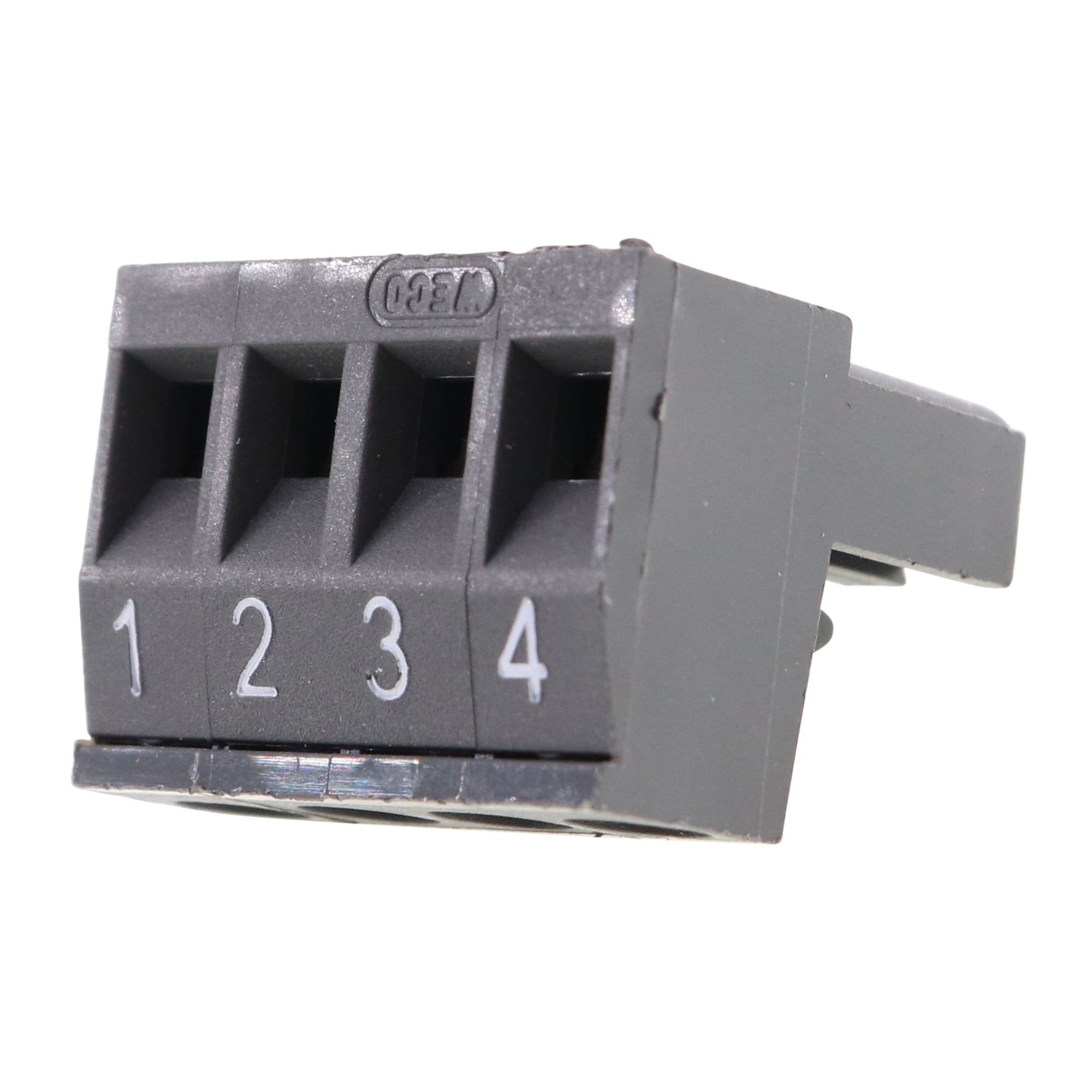 WECO 120-A-111/04 Pitch Plug Terminal Block, 4-Position, 12-26AWG, 5MM ...