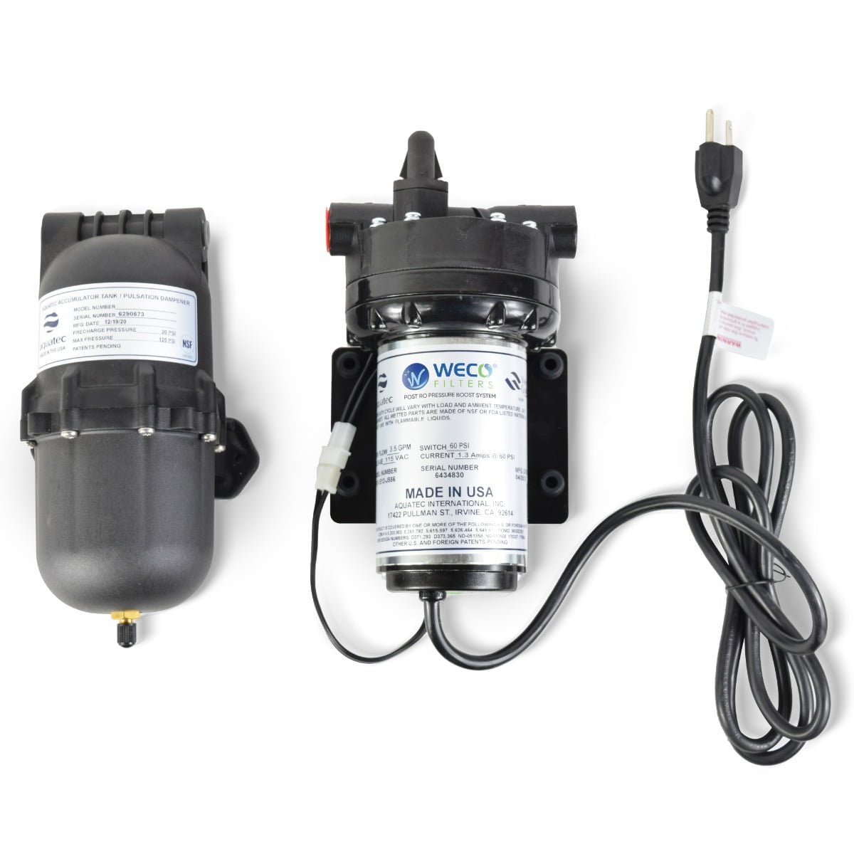 WECO DP350 Delivery Pump System for Reverse Osmosis Water Filtration ...