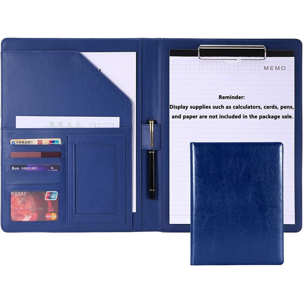 WEDAN Padfolio/Portfolio Folder Clipboard,Faux Leather Office ...