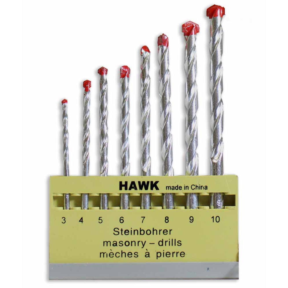 WEDGE 8 Piece Masonry Drill Bits Set | Extra Sharp Bits for Dense ...