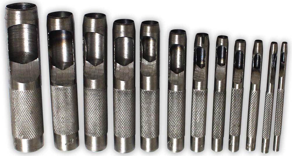 WEDGE Hollow Punch Set | For Leather, Belts, Gaskets, Crafts | 12 Sizes ...