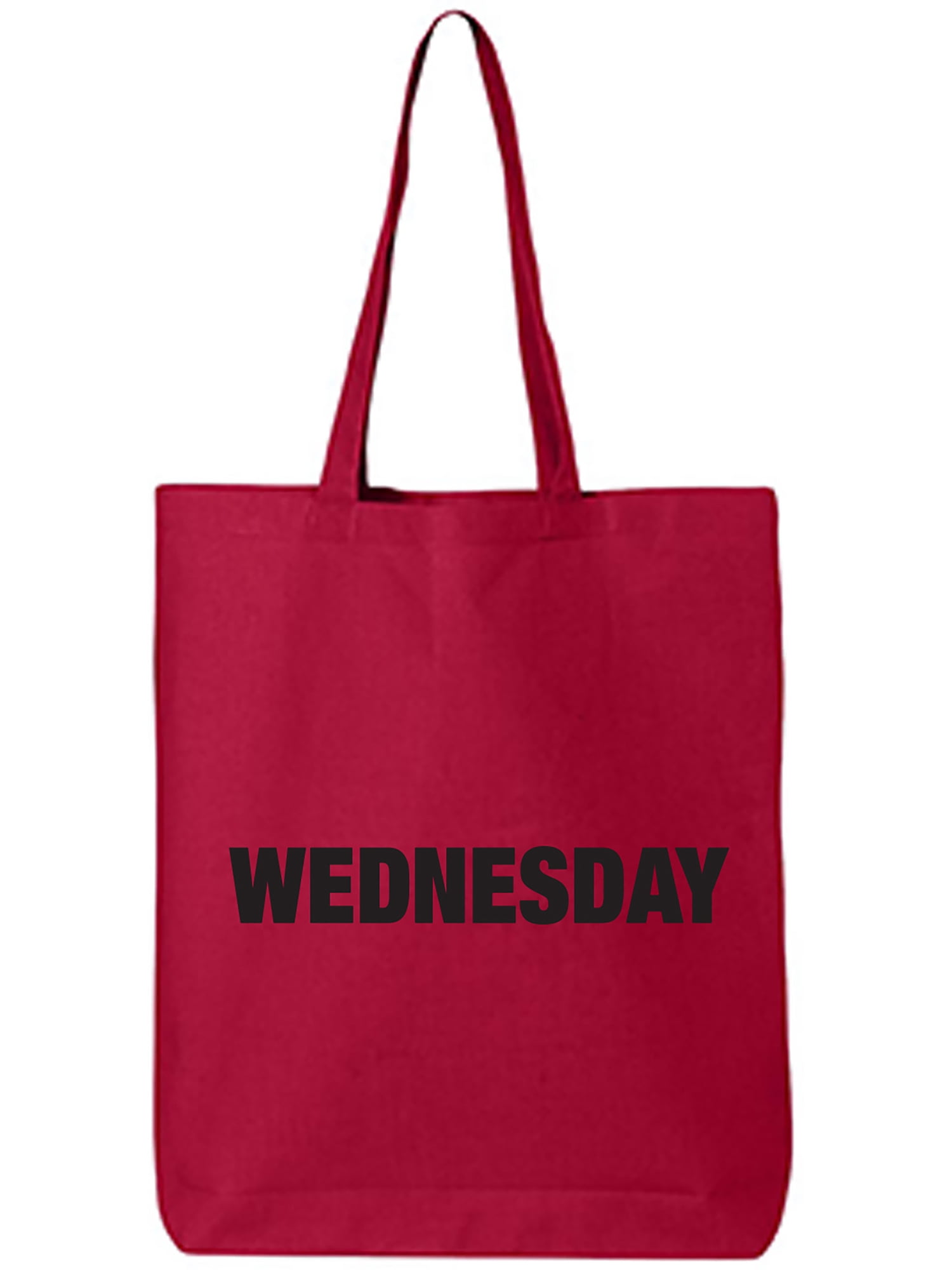 WEDNESDAY (worn on Monday) Cotton Canvas Tote Bag - Walmart.com
