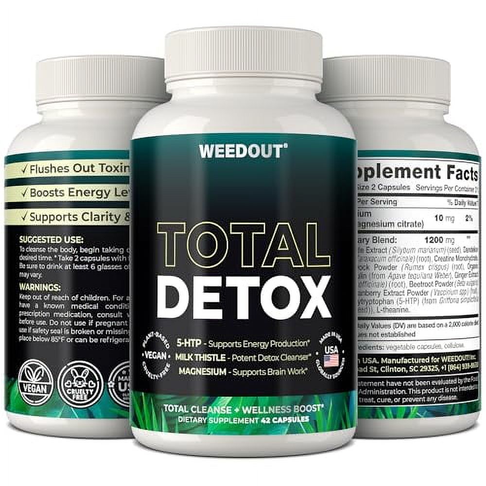 WEEDOUT Total Cleanse Detox Pills - Full Body Cleanser Detox - Fast ...