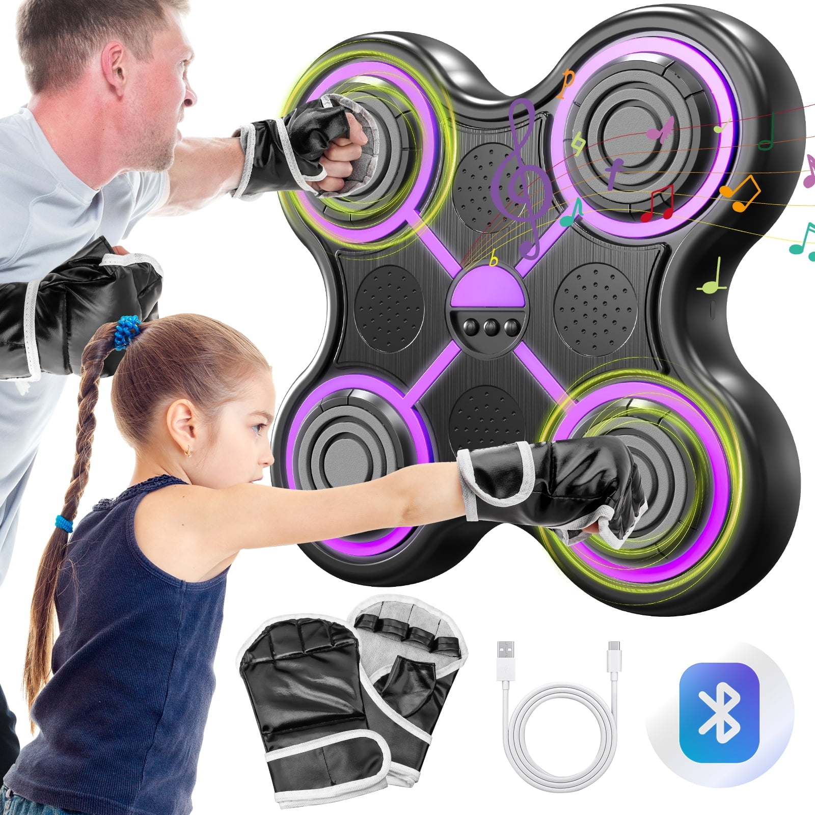 WEEKEND COME 2025 Music Boxing Machine for Kids,Wall Mounted Bluetooth ...