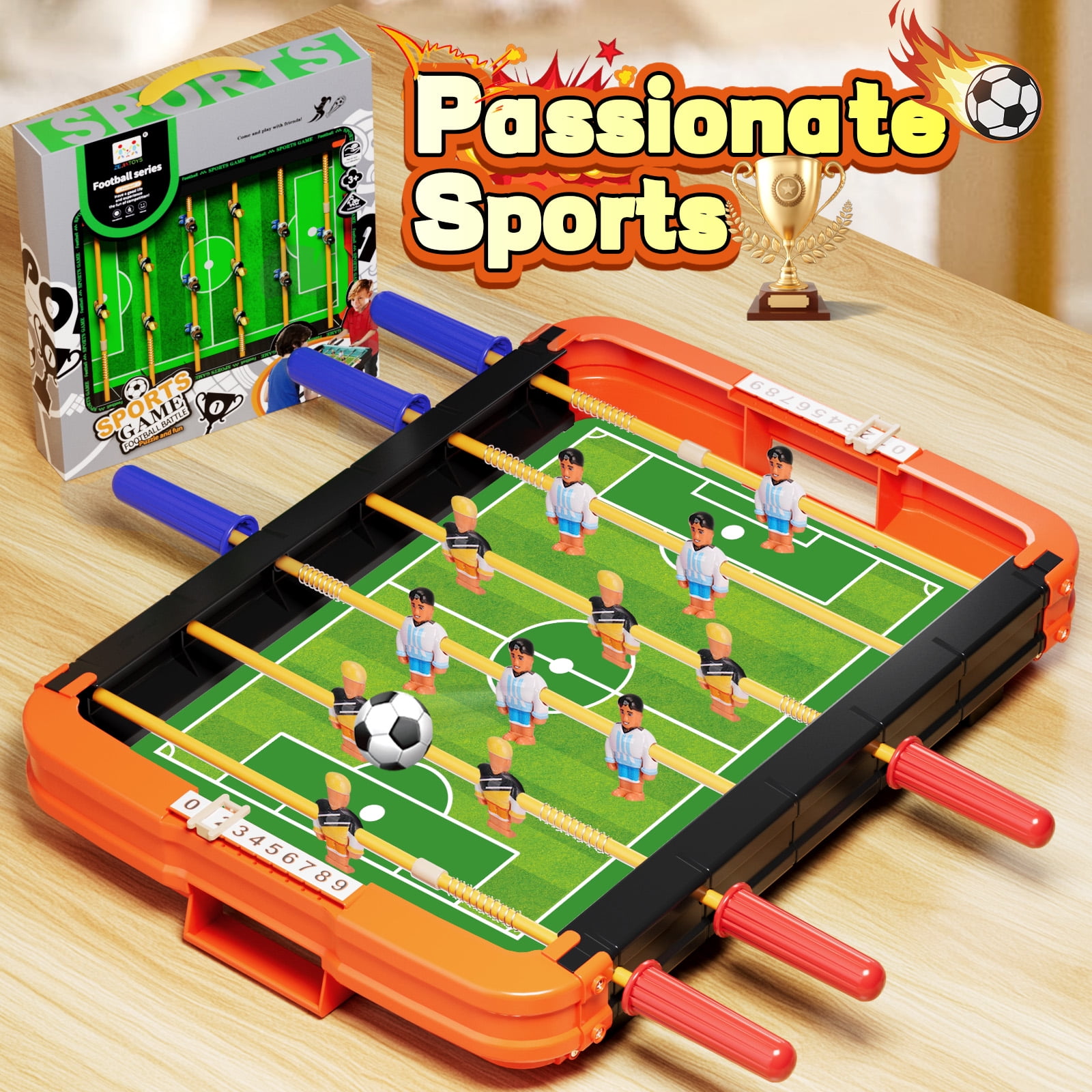 WEEKEND COME Soccer Board Game for Kids, Portable Mini Table Football ...