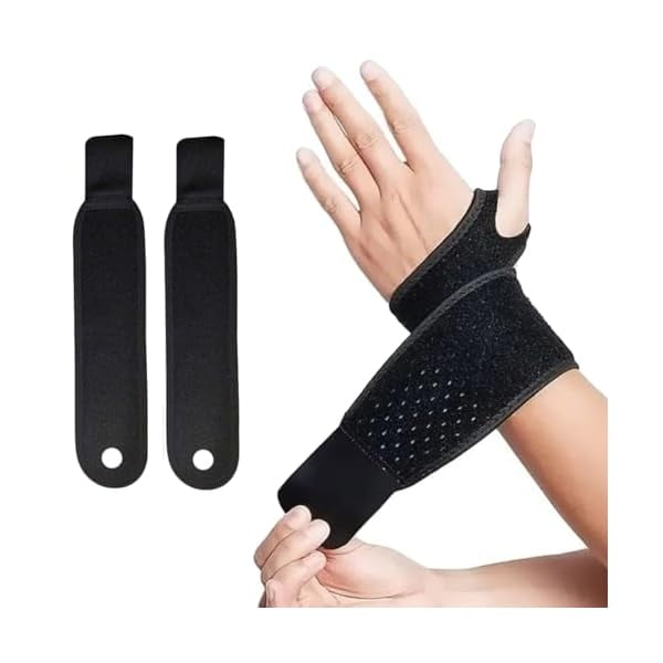 WEEKS 2 Pack Wrist Compression Strap and Wrist Brace Sport Wrist ...