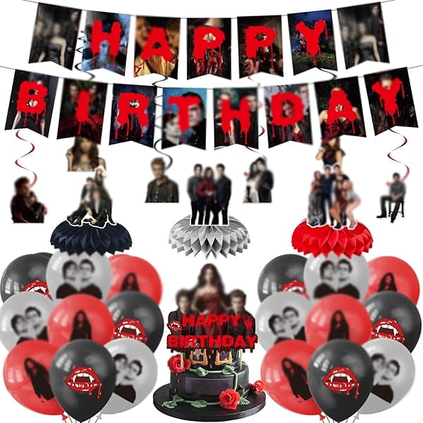WEEKS 35 Pieces Vampire Party Decoration, Include Vampire Birthday ...