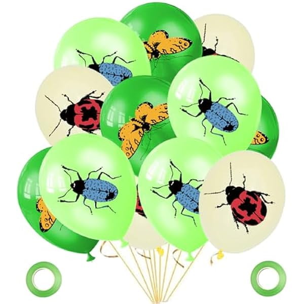 WEEKS 45 Pieces Spring Summer Bug Birthday Party Decorations, 12 Inch ...