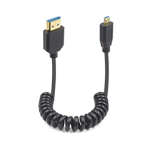 WEEKS 48Gbps 8K Coiled Micro HDMI to HDMI Cable 1FT-4FT, HDMI to Micro ...