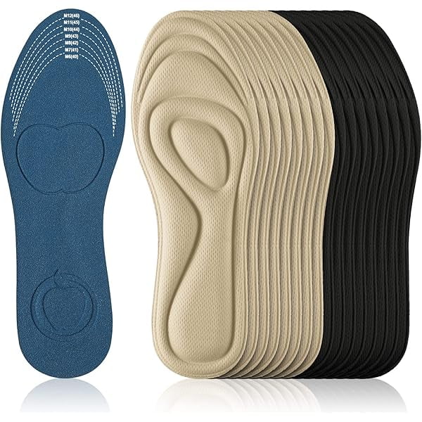 WEEKS 8 Pairs 3D Shoe Insoles Inserts Women Men, Sponge Insoles ...