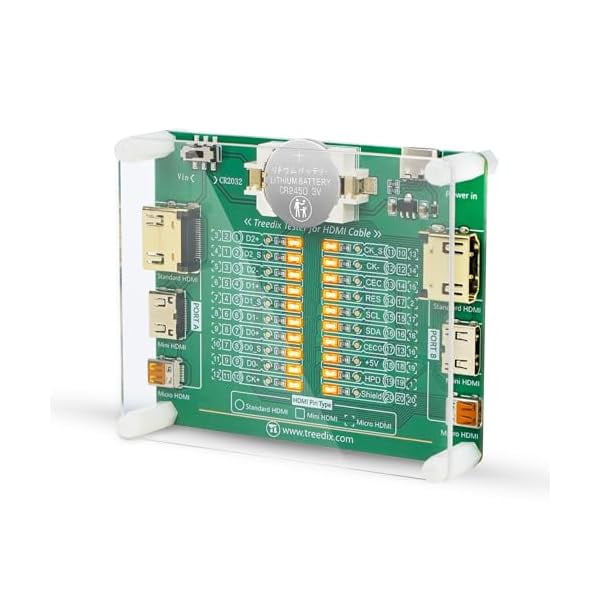 WEEKS Cable Tester Board for HDMI Cable Tester Checker 20 LED Light ...