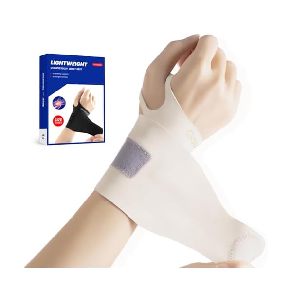 WEEKS Carpal Tunnel Ultra-Thin Wrist brace, Adjustable Compression ...