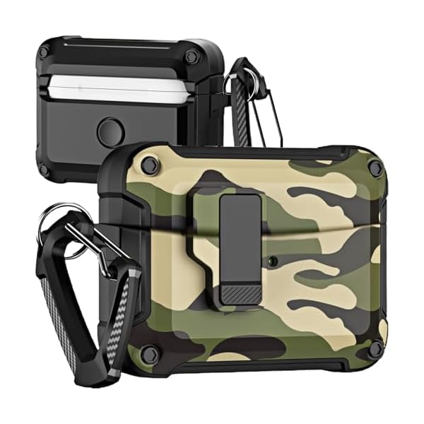 WEEKS Compatible with Airpods 3rd Gen 2021 Case Cover with Lock, Armor ...
